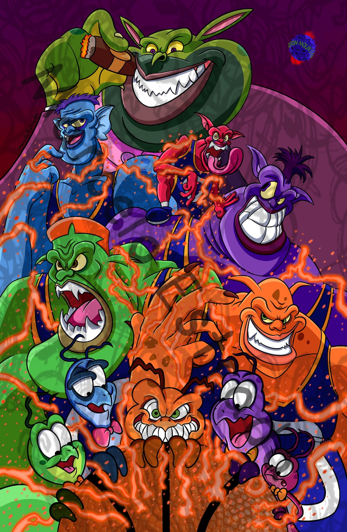 Monsters 'space Jam' Art Print 2 Sizes Glossy OR - Etsy