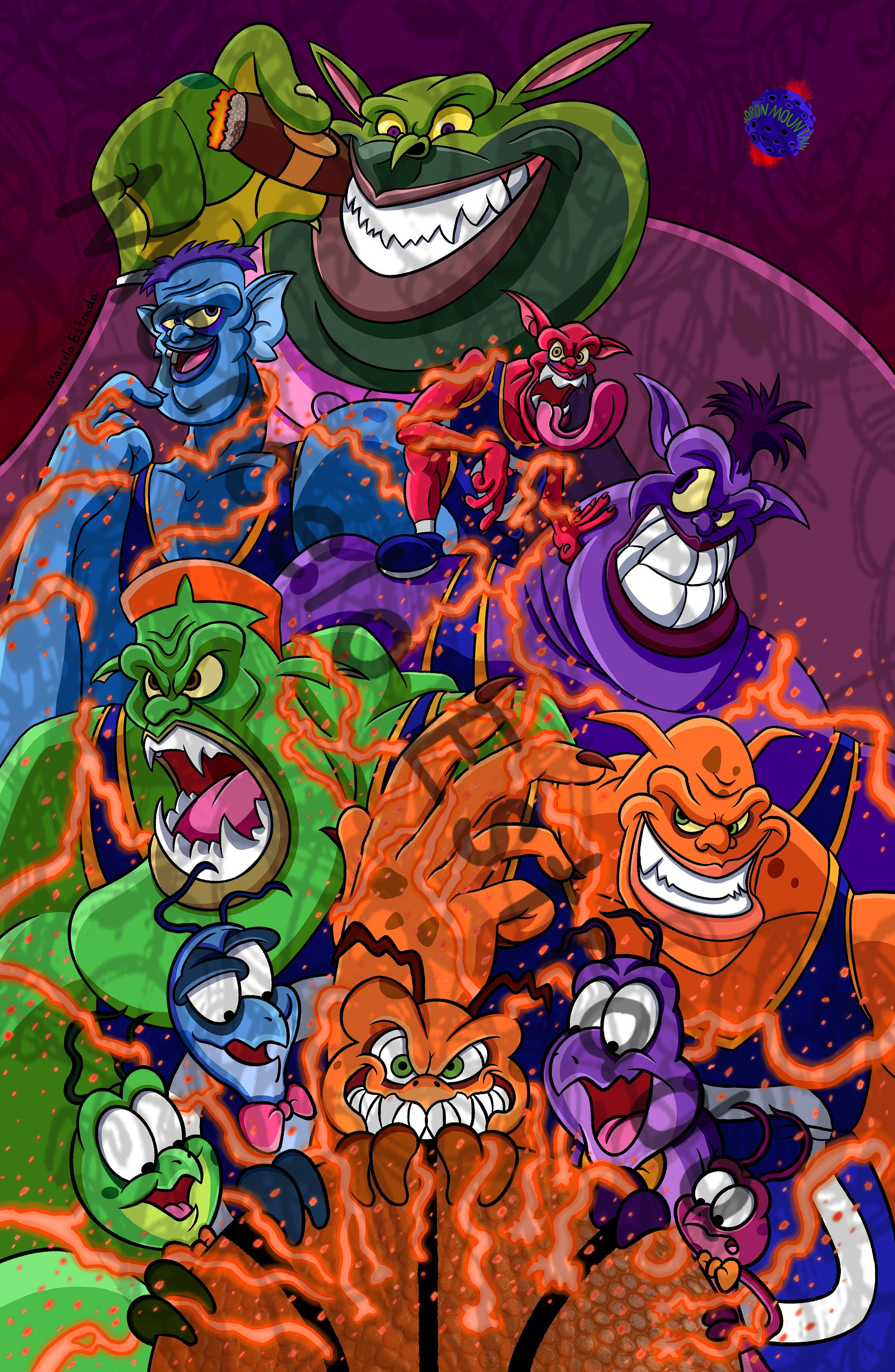 Monsters 'space Jam' Art Print - 2 Sizes - Glossy OR Holographic ...