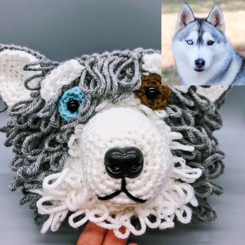 Happy Husky Crocheted Crag Dog Chalk Bag Storage Basket - Etsy