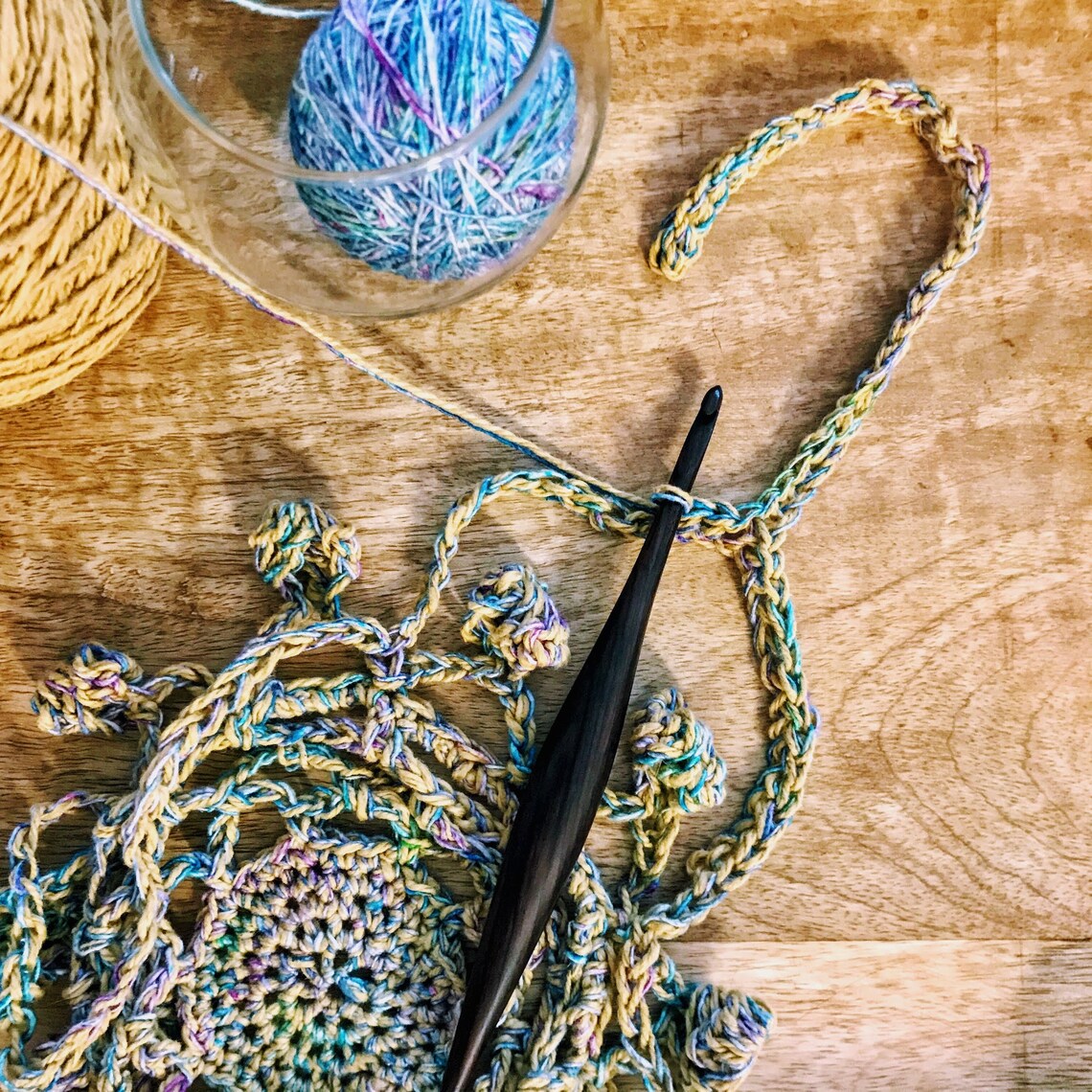 Boho Crocheted Candle Holder PATTERN Home Decor | Etsy