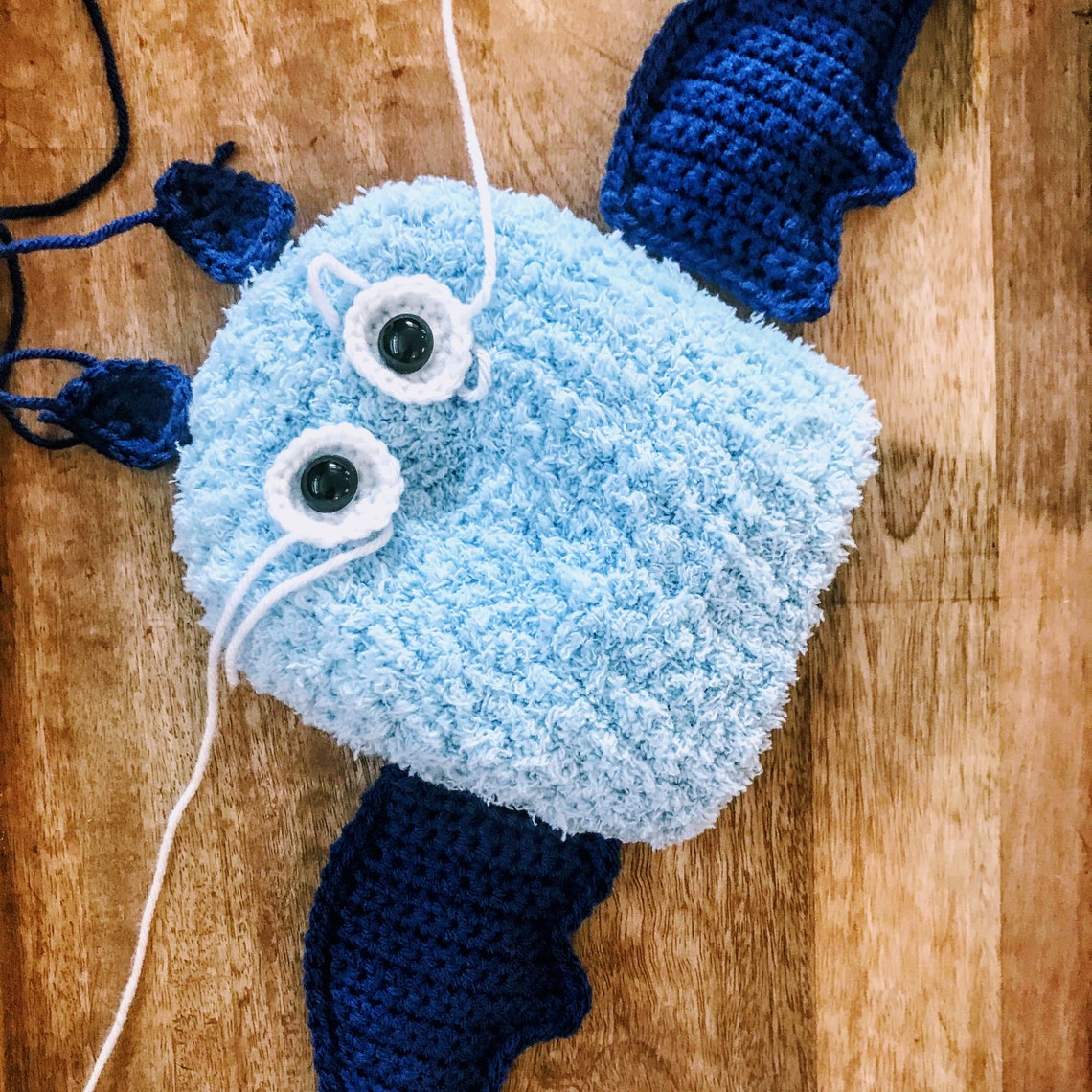 Furry Fanged Bat Crocheted Chalk Bag Pattern for Rock - Etsy