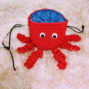 Unique Handmade Crocheted Octopus Chalk Bag Pattern - Etsy