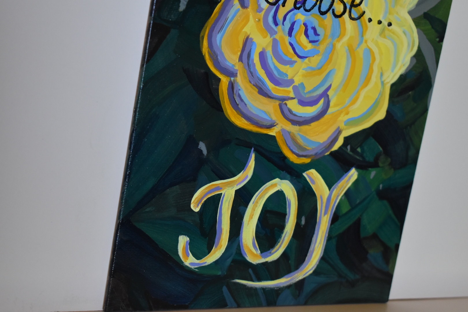 Choose Joy Acrylic Painting on 8 X 10 Canvas Brighten up Every Day by ...