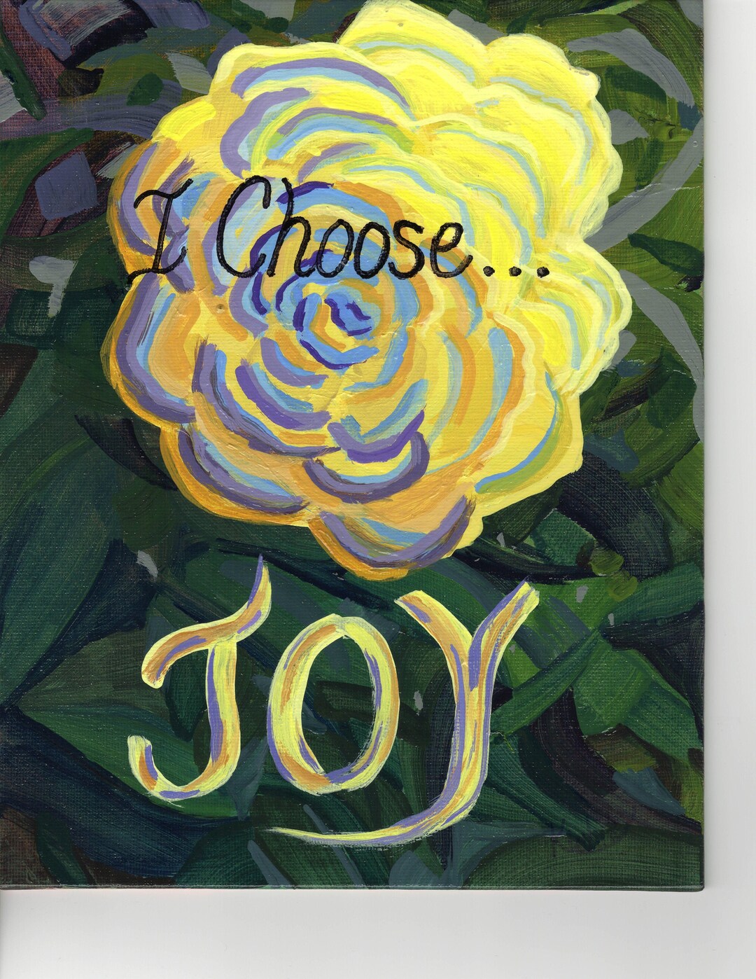 Choose Joy Acrylic Painting on 8 X 10 Canvas Brighten up Every Day by ...