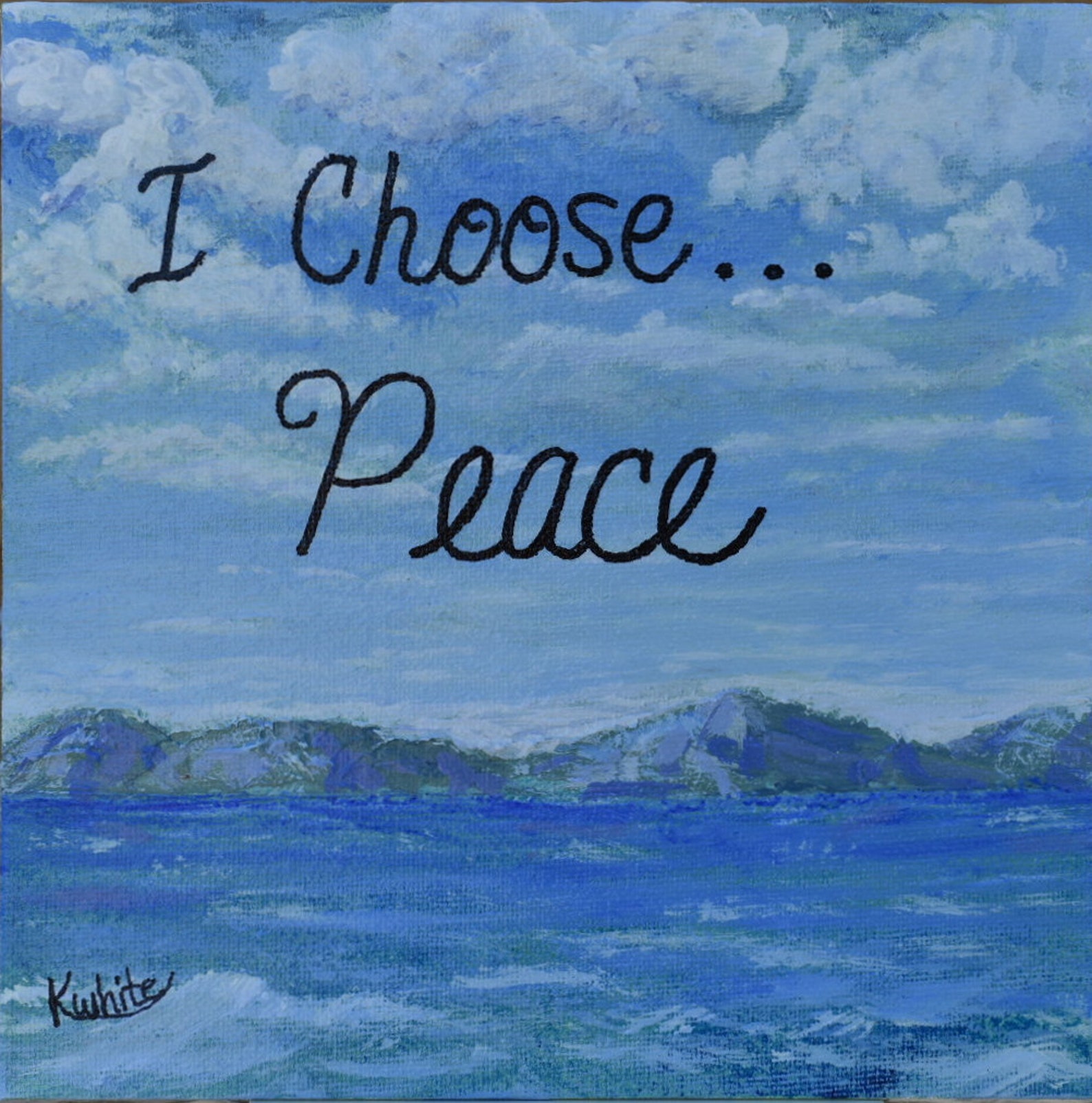 I Choose Peace Prophetic Art 8 X8 Original Acrylic Painting Be Anxiety ...