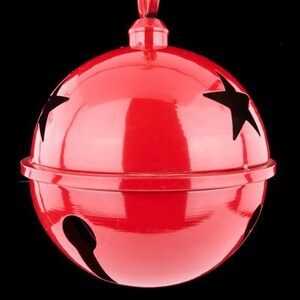 10” Red Tin Jingle Bell With Jute Robe, XC434324 - Etsy