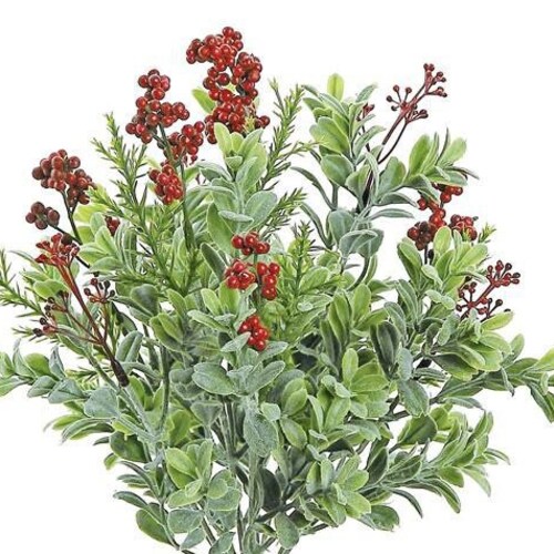 Boxwood & Berry Bush 13.5 Boxwood and Berry Winter Greenery - Etsy
