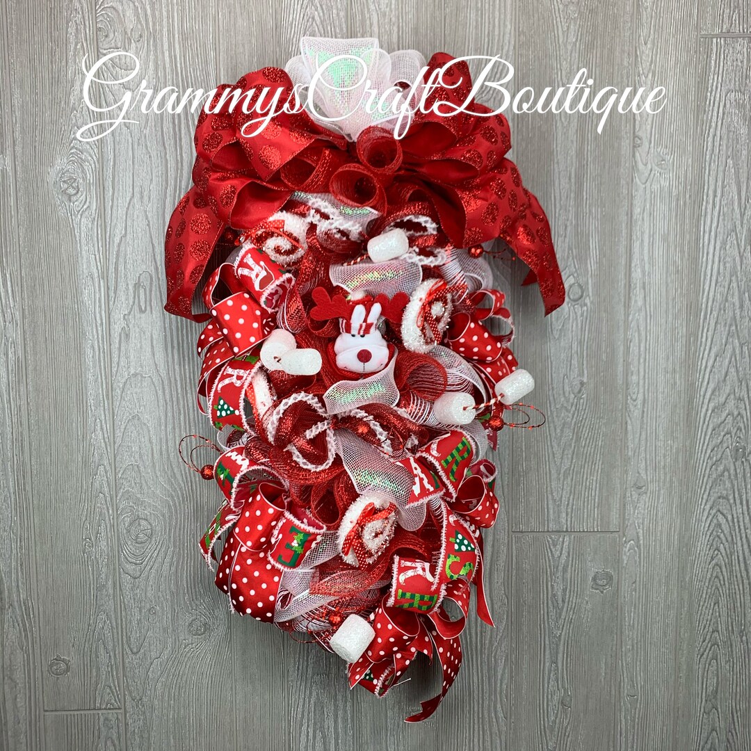 Whimsical Christmas Wreath, Christmas Swag, Whimsical Christmas Swag ...