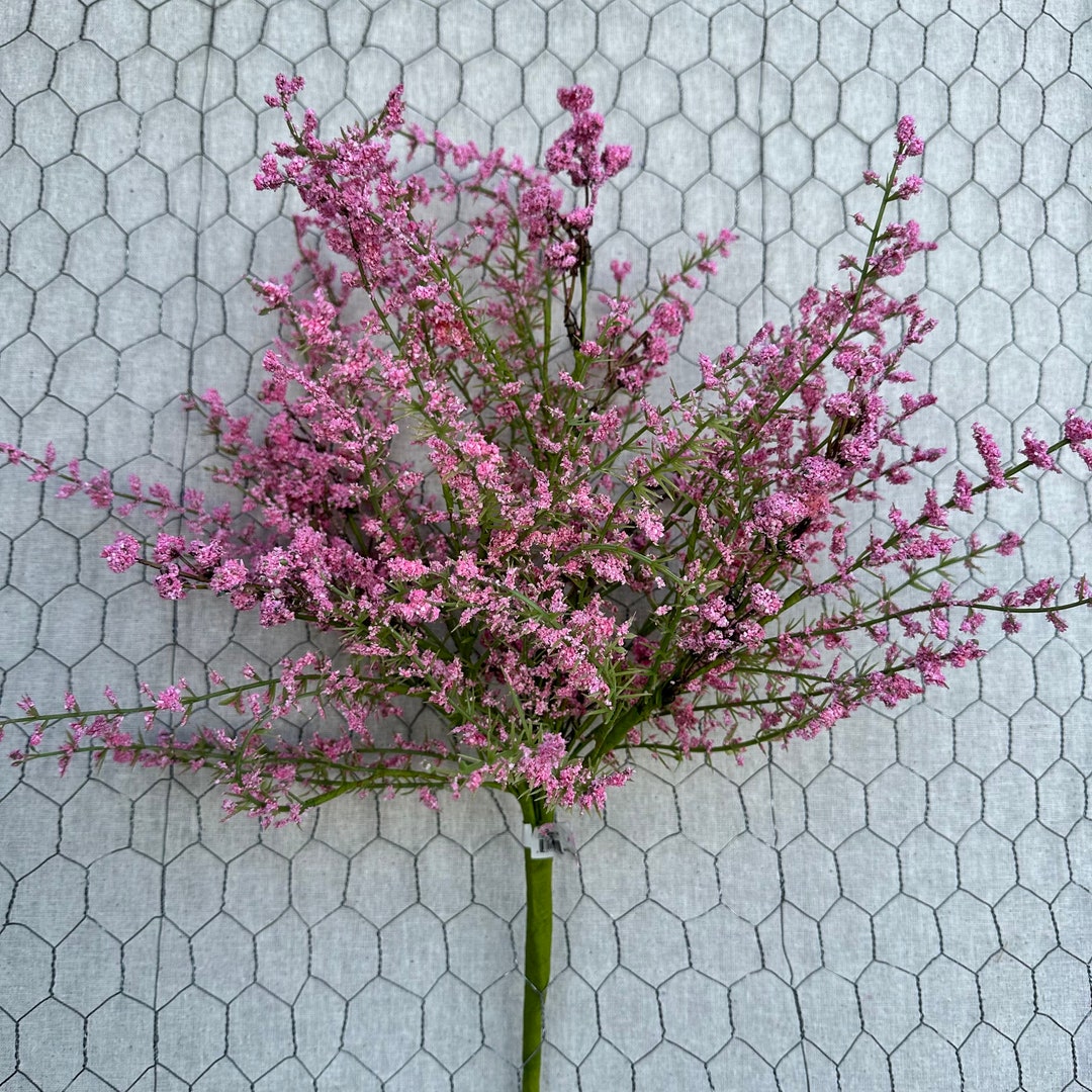 23” Pink Heather Bush, Pink & Green Spray, Filler Floral Bush, PM3179 ...