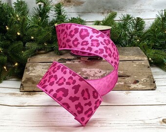 Pink Leopard Ribbon | Etsy