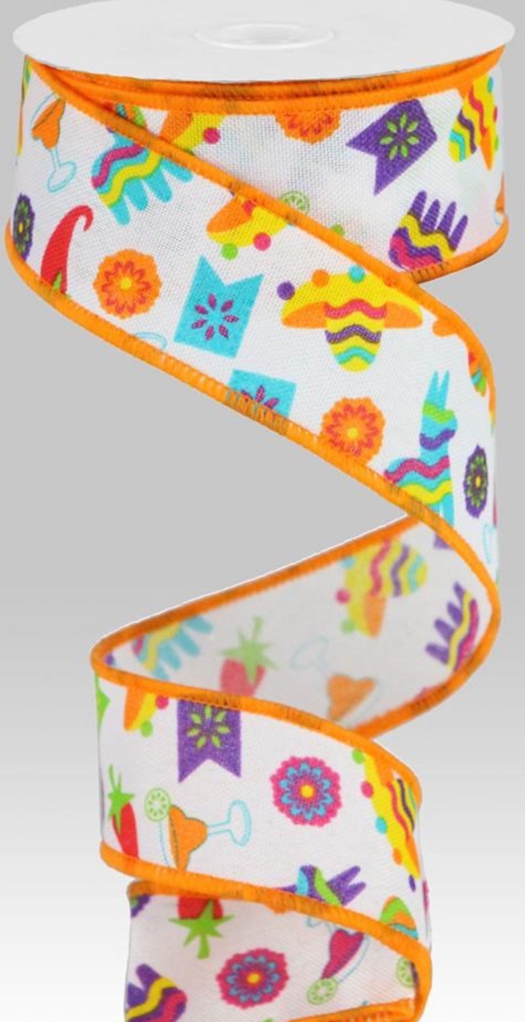 1.5” X 10 Yard Wired Fiesta Ribbon Roll, RGB106827 - Etsy