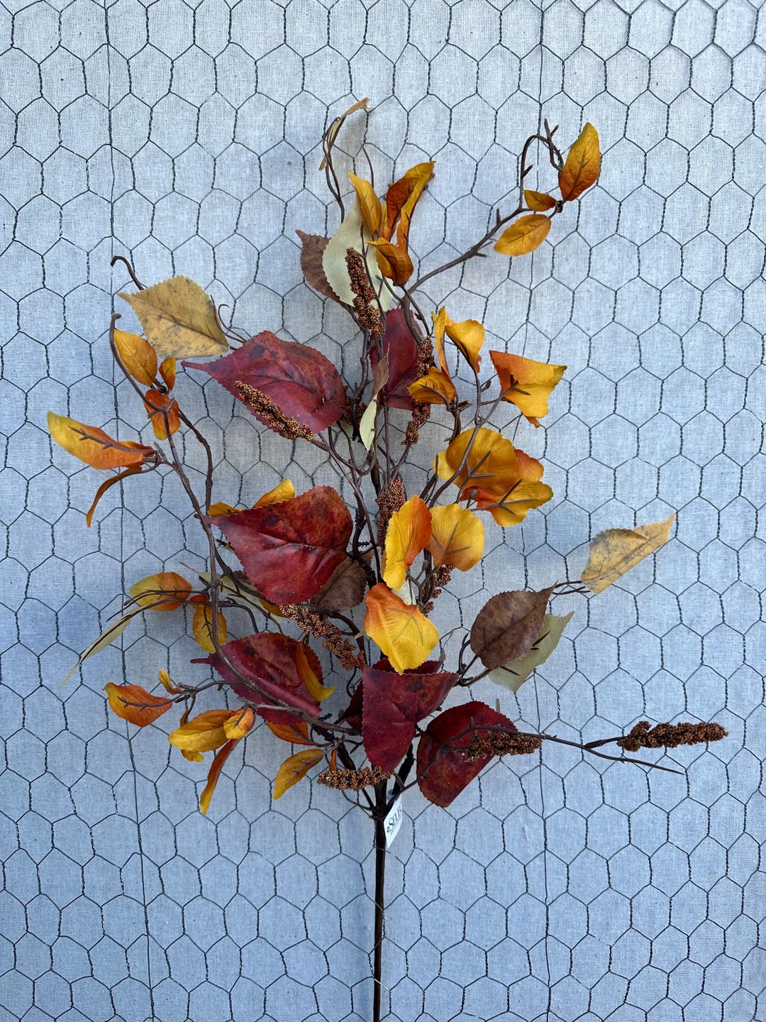 32” Elm Leaf and Seed Spray, Foliage & Twigs Greenery, Filler Greenery ...