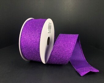 Purple Glitter Ribbon - Etsy