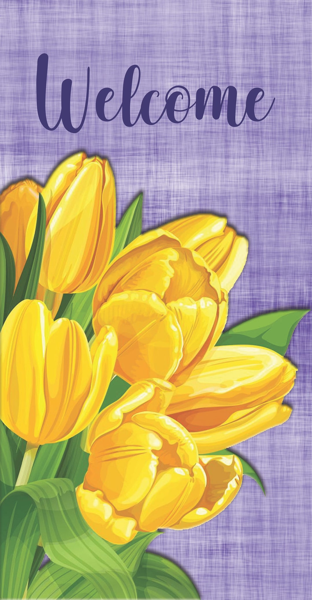 Tulip Wreath Sign Metal Wreath Sign 6 X 12 Inch Rectangle - Etsy