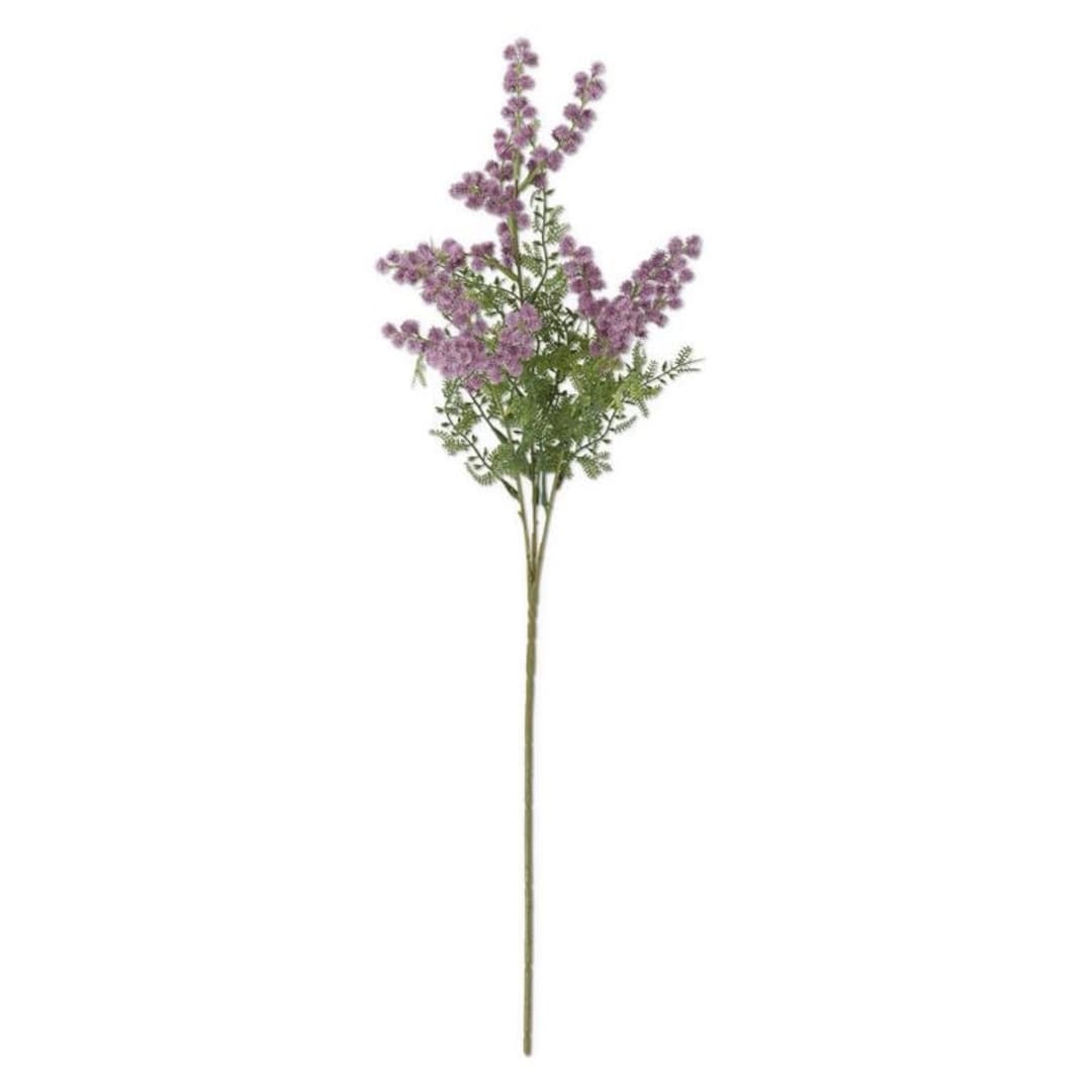 27 Inch Purple Mini Burs & Fern Stem, Summer Floral Filler, Spring ...