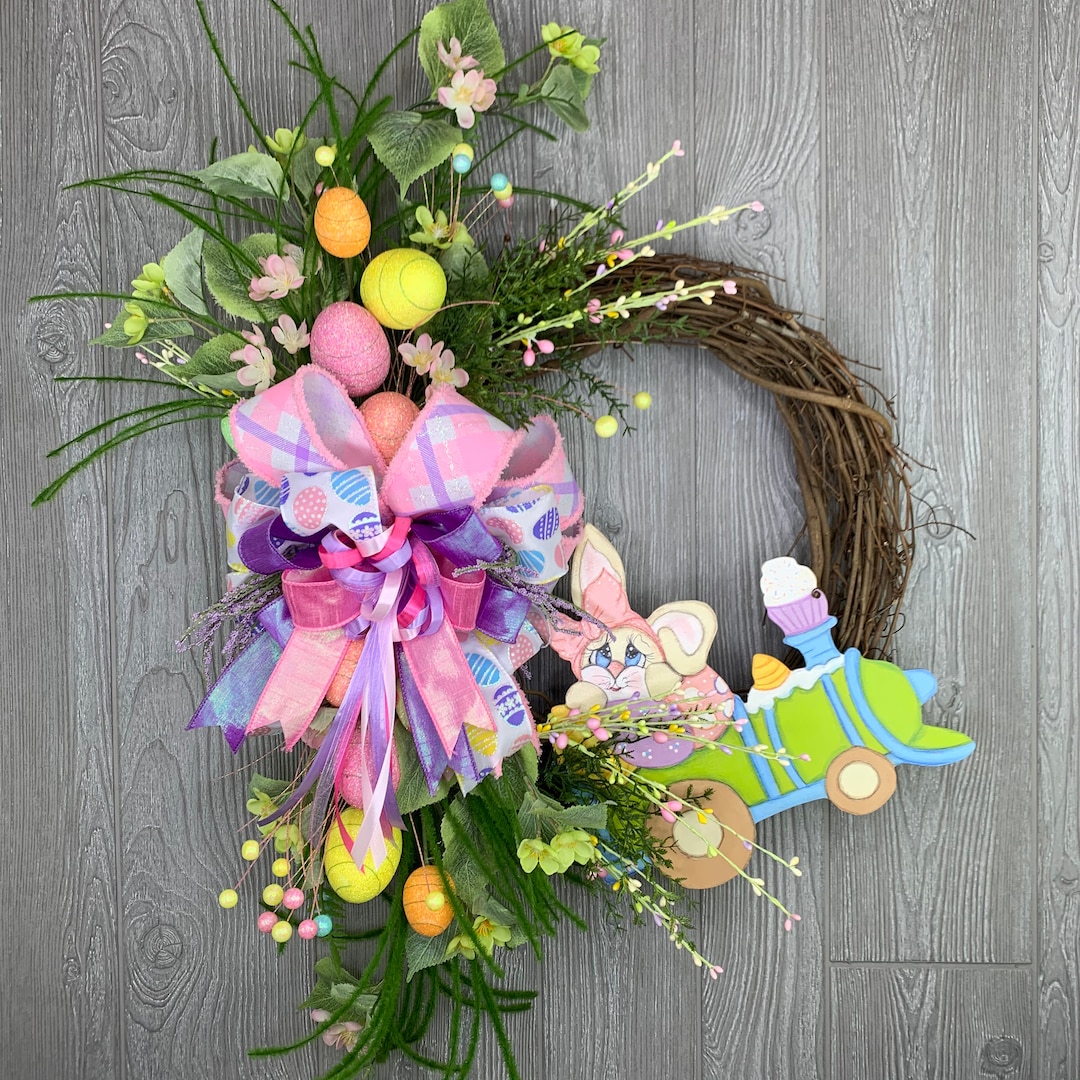 Easter Grapevine Wreath, Spring Door Hanger, Easter Wall Decor, Spring ...