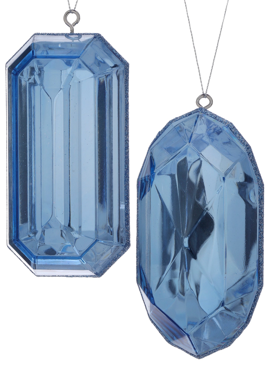 5 Acrylic Jewel Ornaments Light Blue Gem Ornaments - Etsy