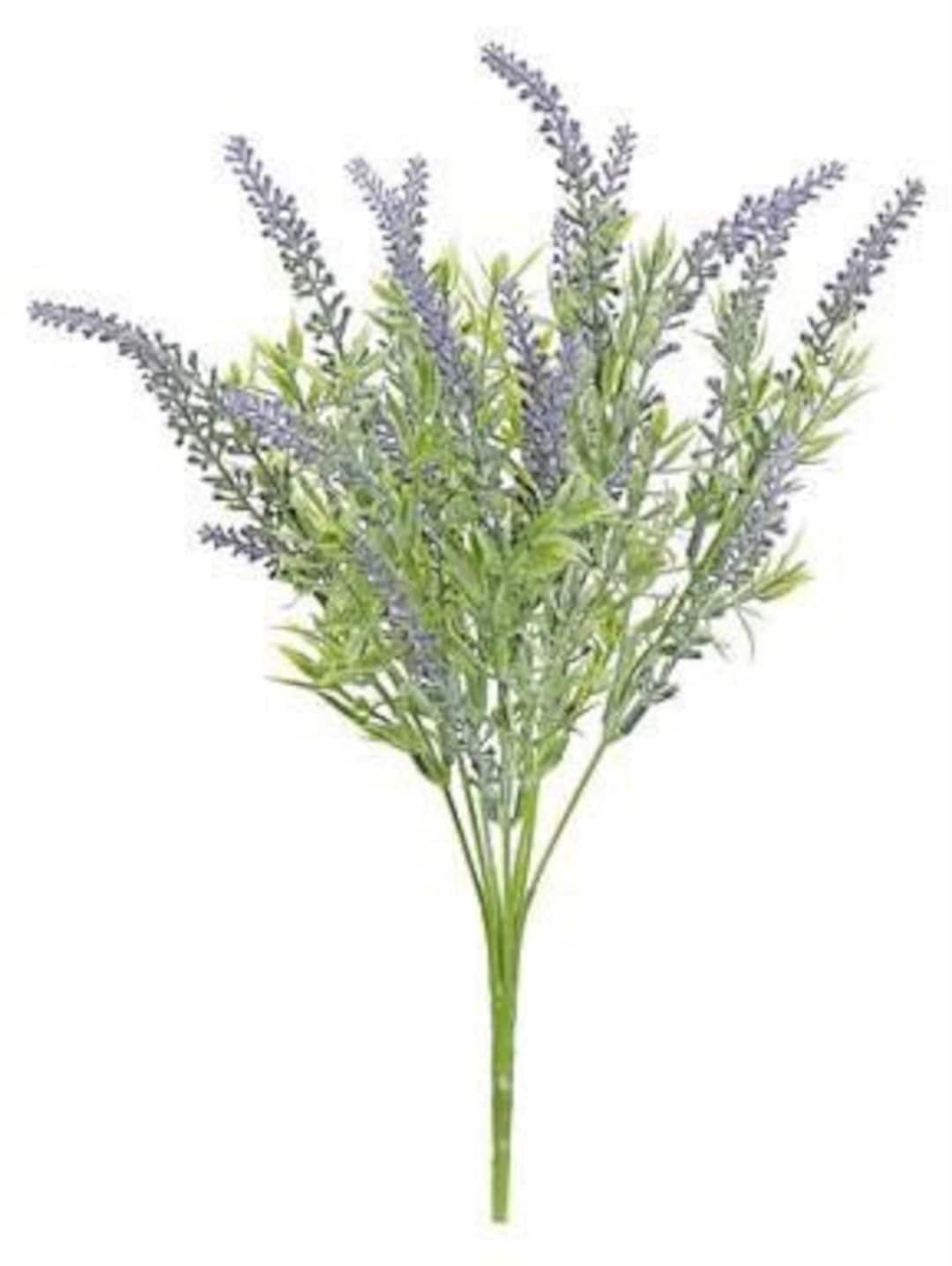 Lavender Bush, 14” Lavender Bush, Filler Florals, Light Blue/lavender ...