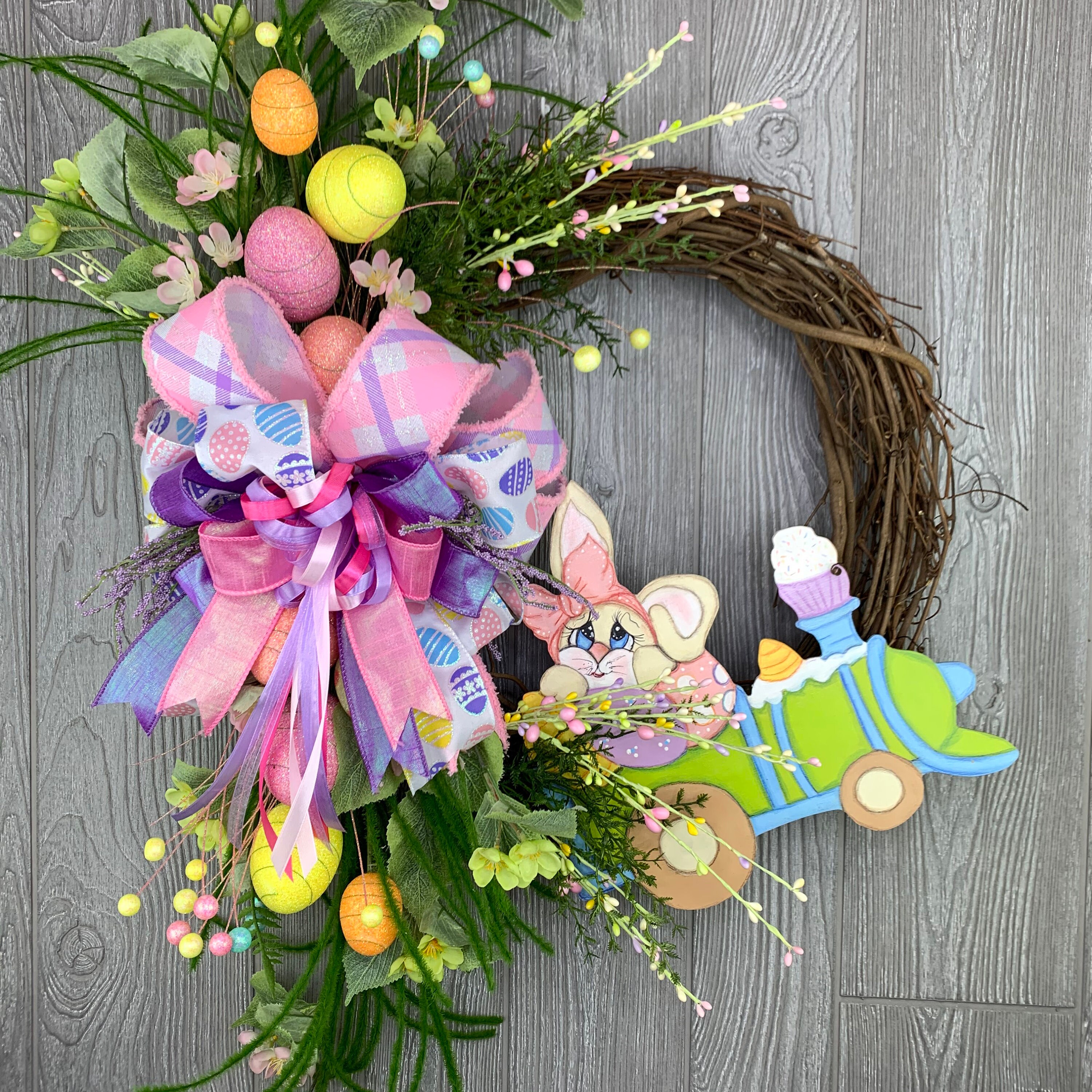 Easter grapevine wreath spring door hanger Easter wall | Etsy