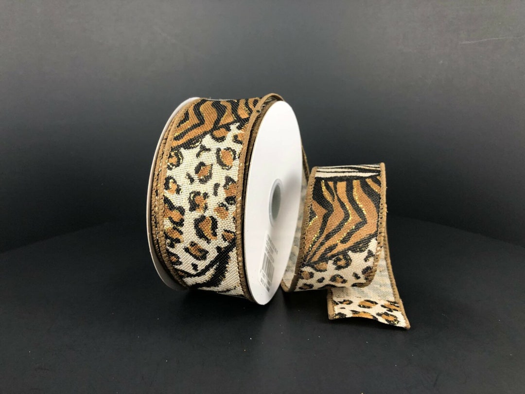 1.5” X 10 YD Wired Animal Print Ribbon, 61221-09-35 - Etsy