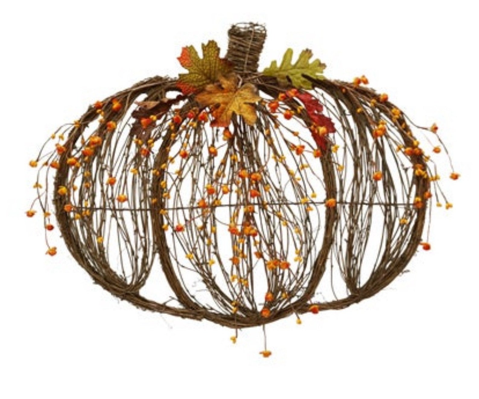 Handcrafted Grapevine Pumpkin With Embellishments Halloween - Etsy