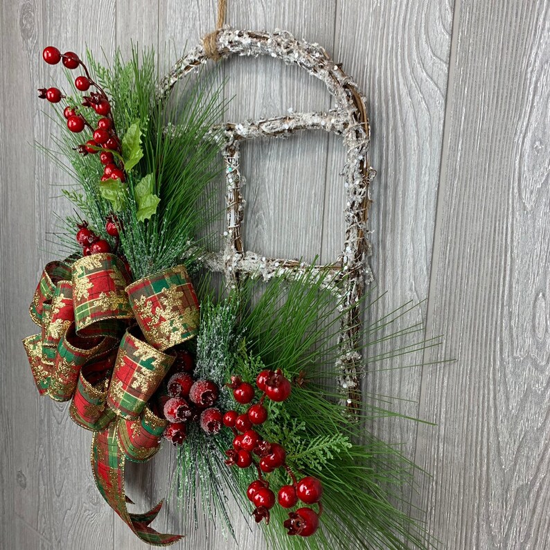 Christmas Window Pane Winter Grapevine Frosted Frame - Etsy