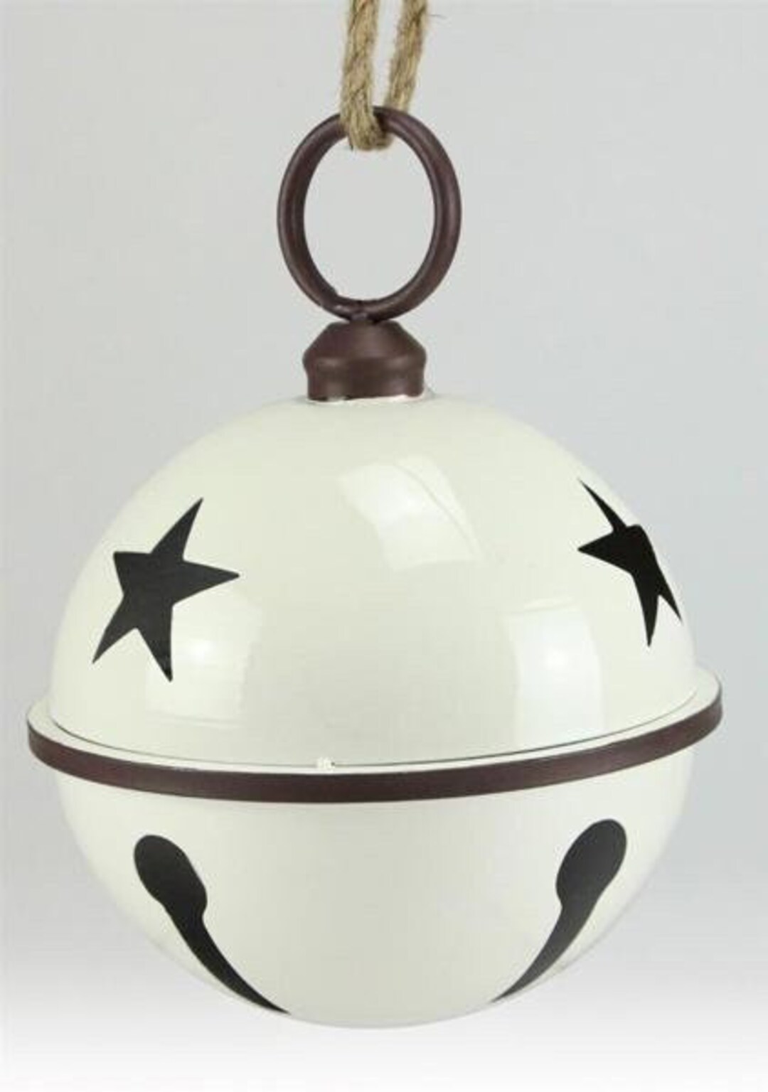 10” Cream Tin Jingle Bell With Jute Robe, XC422357 - Etsy