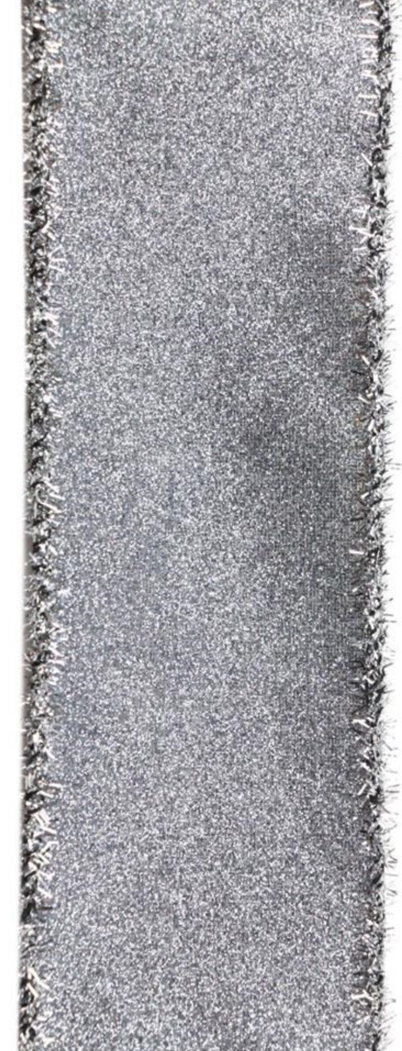 2.5 X 10 Yard Wired Pewter Shimmer Glitter With Tinsel Edge - Etsy