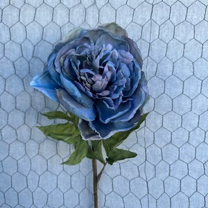 26.5 Vintage Peony in Antique Blue, Light Blue Peony Stem, 4978-AB - Etsy