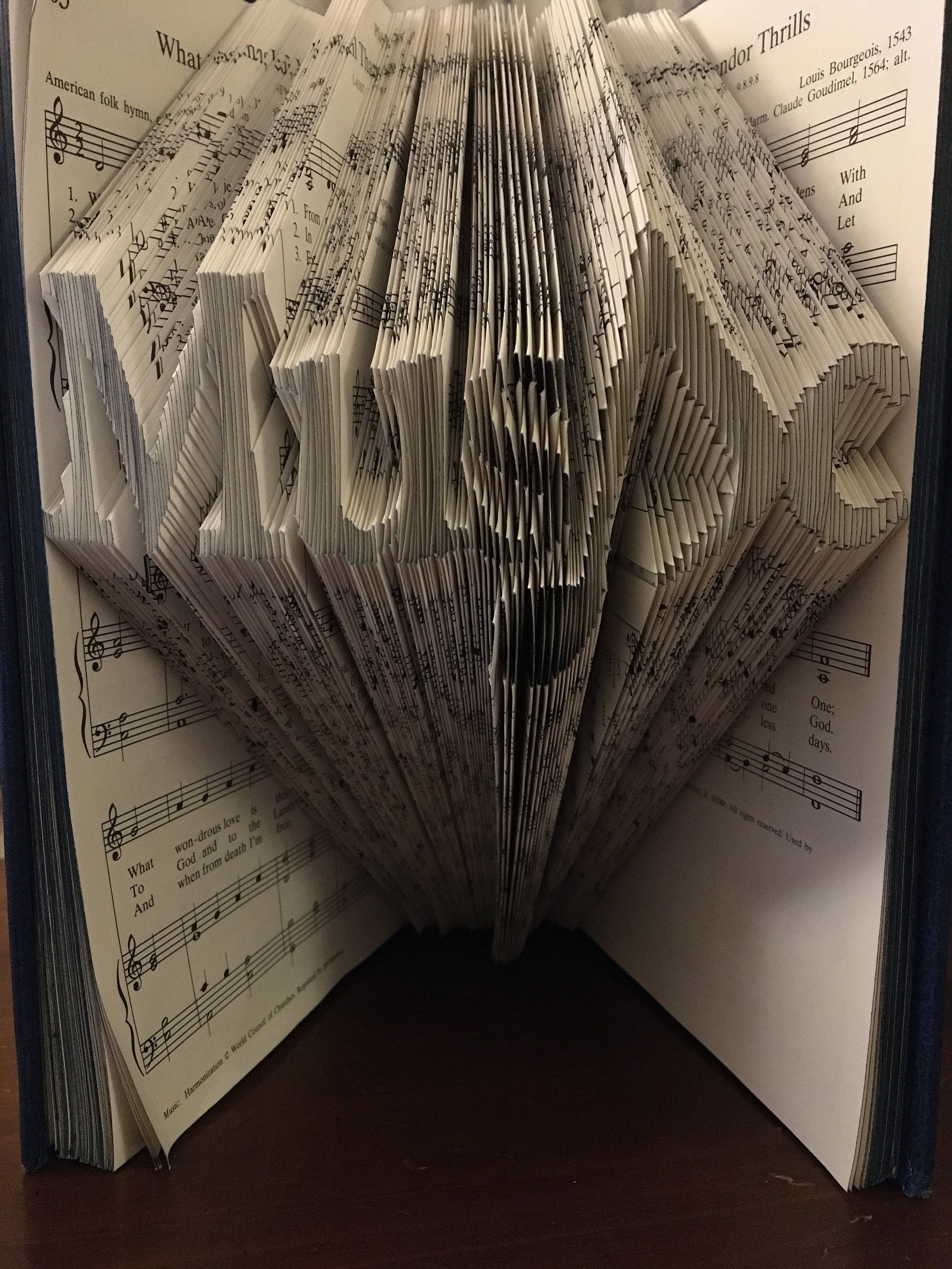 Music Folded Hymnal/ Folded Book - Etsy