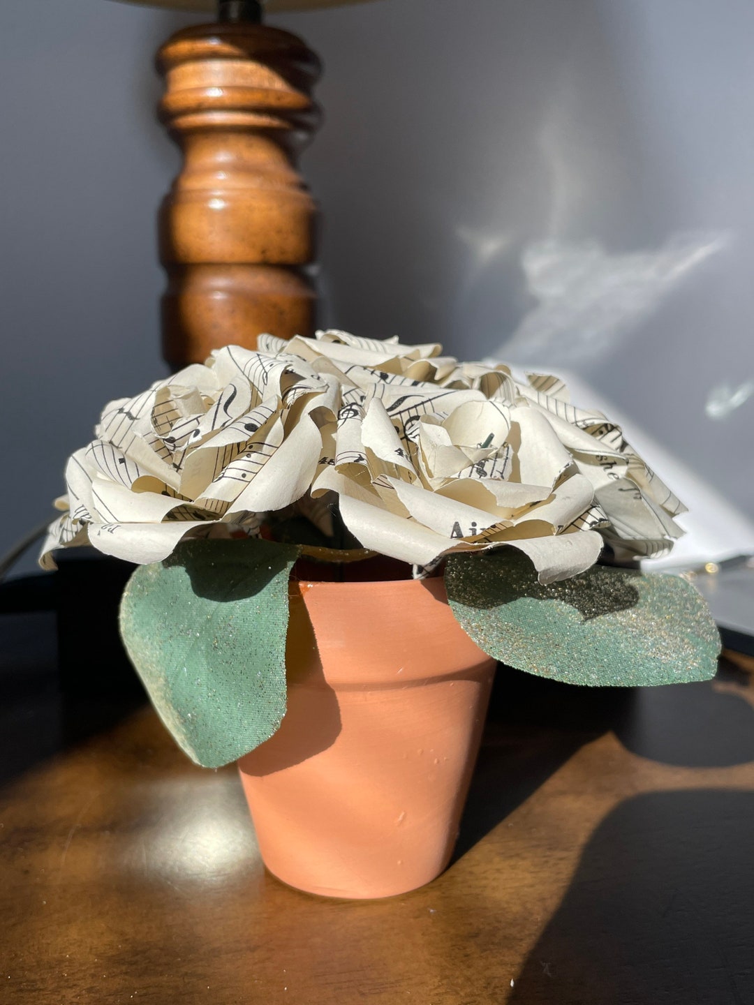 Small Musical Rose Pot - Etsy