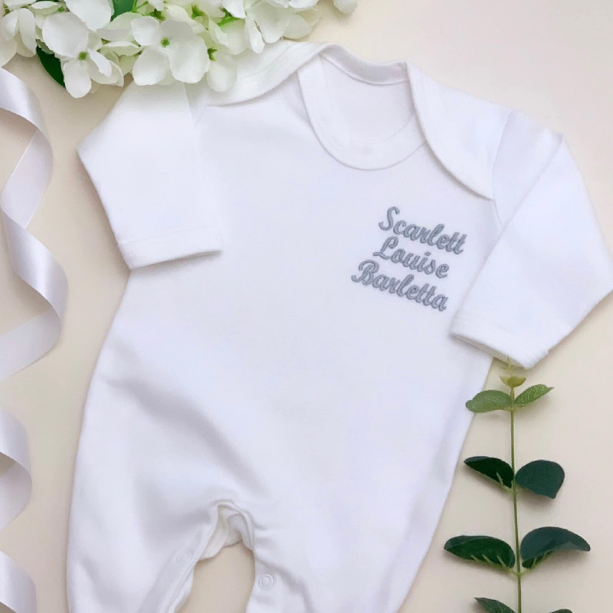 Embroidered Personalised Babygrow Personalised Baby Gro - Etsy UK