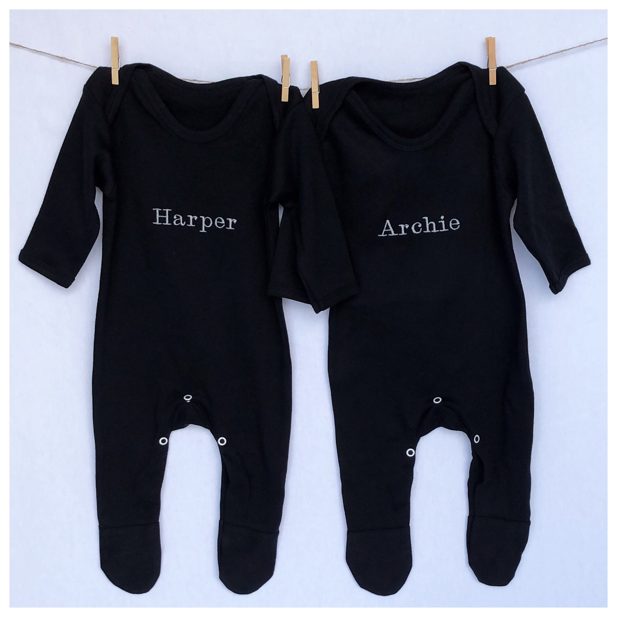 Embroidered Personalised Babygrow Personalised Baby | Etsy