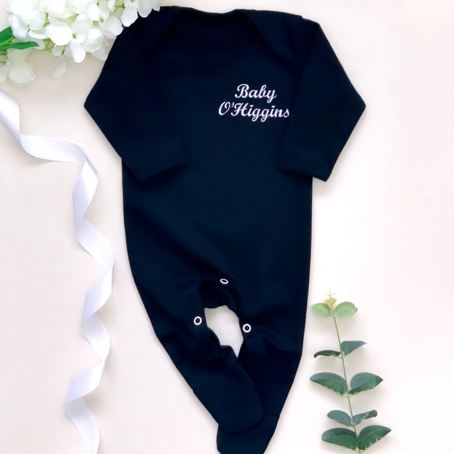 Embroidered Personalised Baby Clothes - Personalised Baby Gro - Baby ...