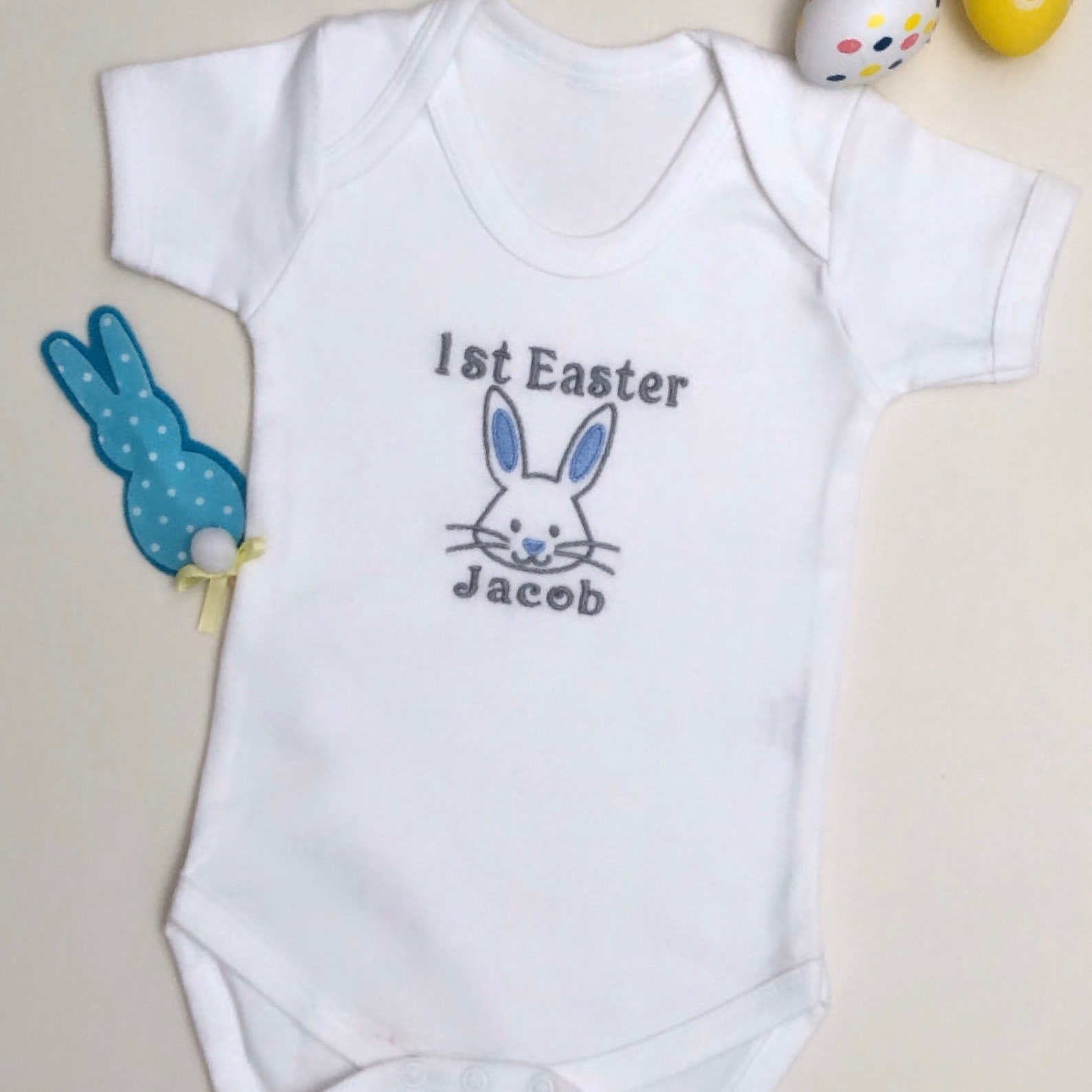 Embroidered Personalised 1st Easter Vest - Personalised First Easter ...