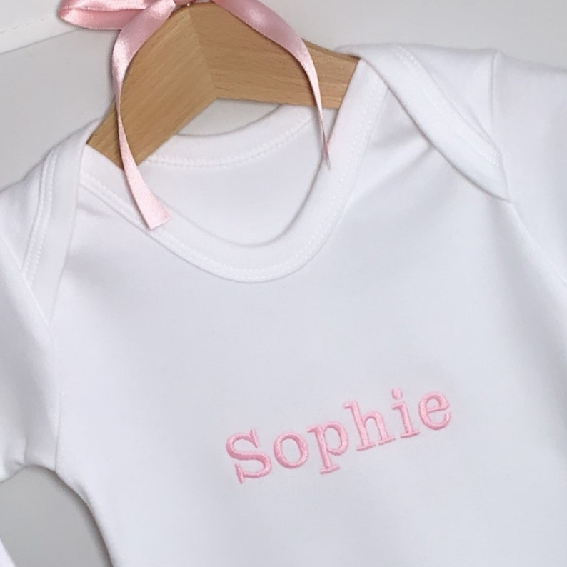 Embroidered Personalised Babygrow - Personalised Baby Sleepsuit ...