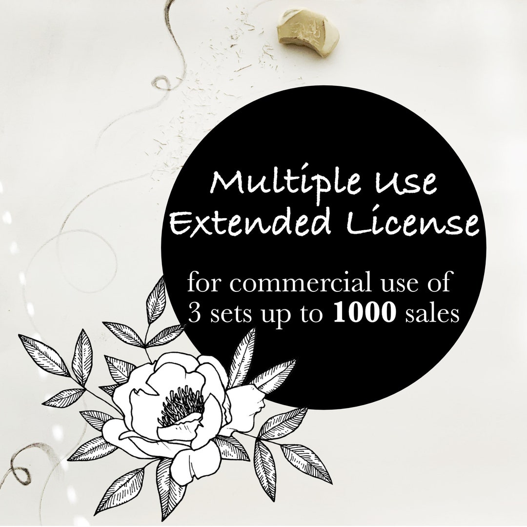 Multiple Use Extended License for Commercial Use of up to 3 Clipart ...