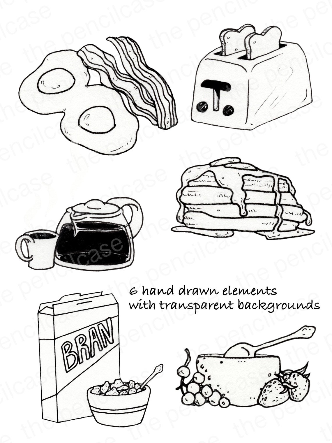 What's for Breakfast Clipart, Eggs and Bacon, Clipart Coffee Mug ...