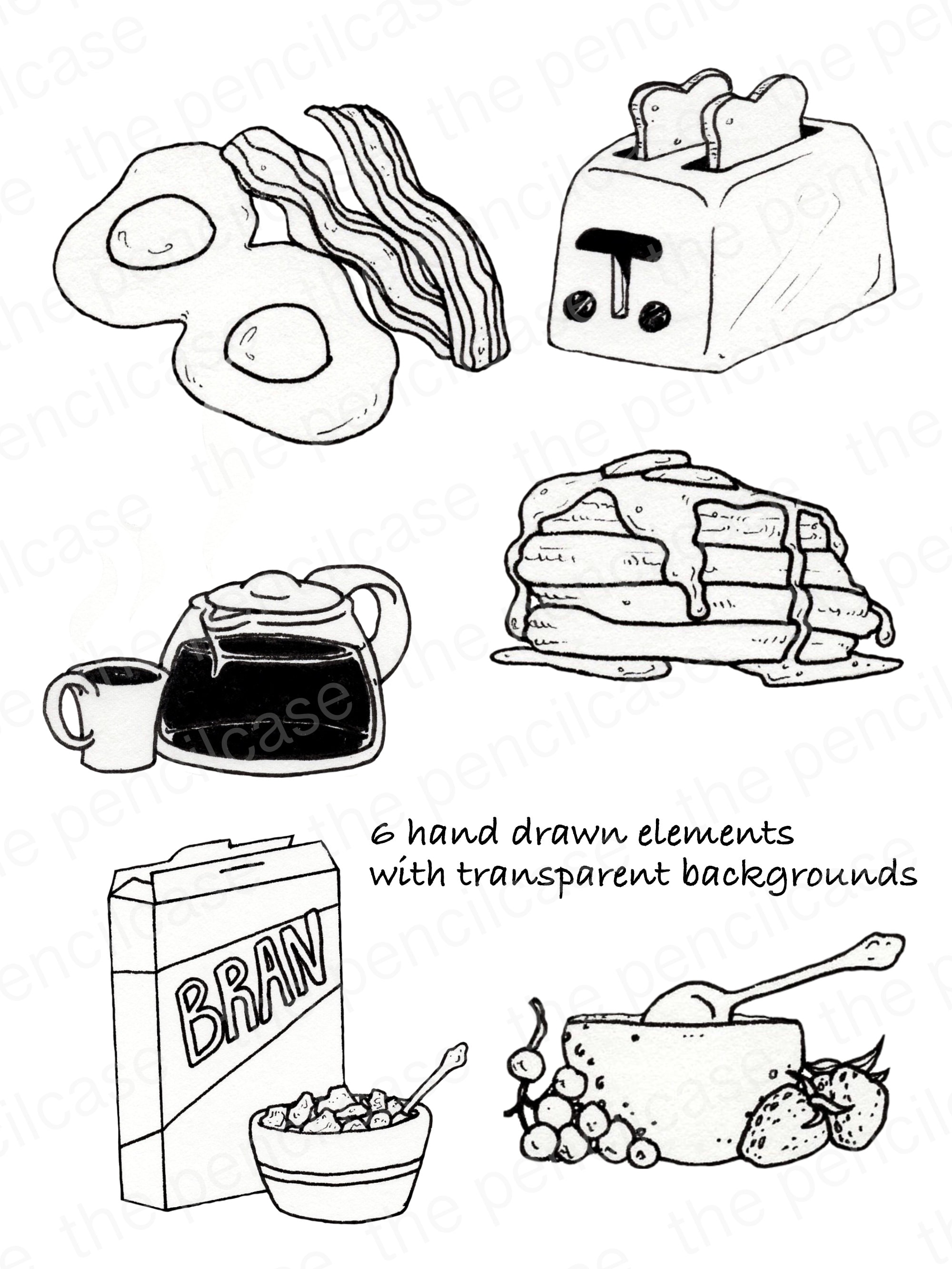 What's for Breakfast Clipart, Eggs and Bacon, Clipart Coffee Mug ...
