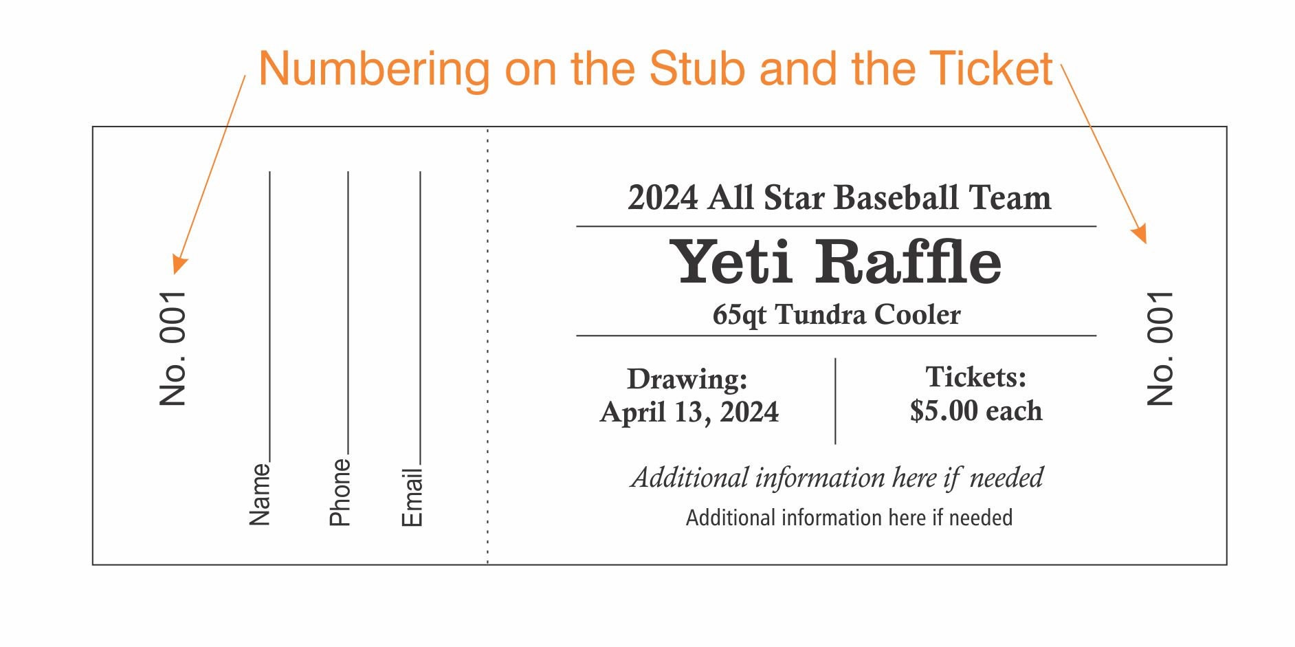 Raffle Tickets for Fundraisers, Benefits and Events Yeti Cooler Sports ...