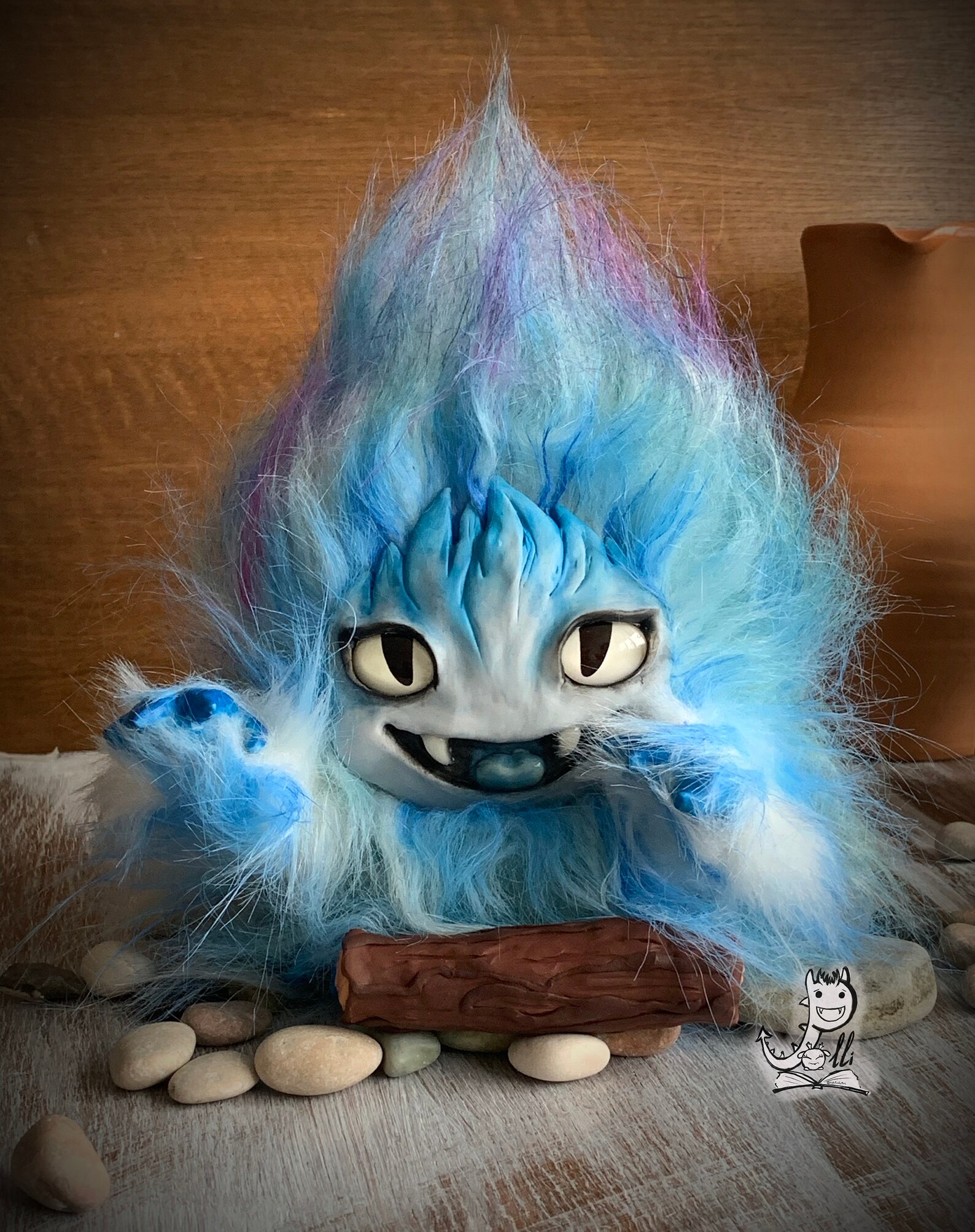 Calcifer Evil Calcifer Fire Demon Blue Calcifer Howl's | Etsy