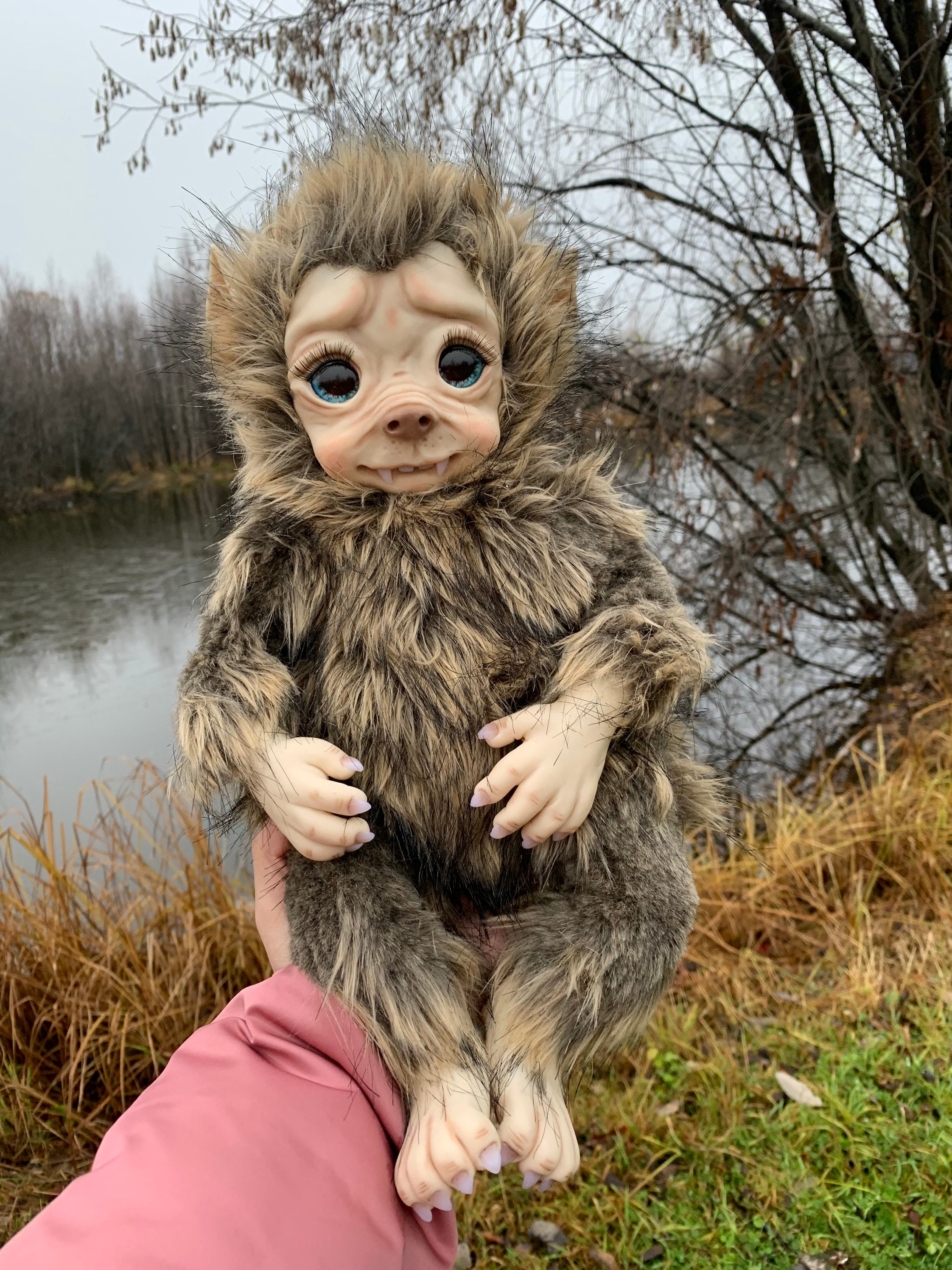 Werewolf newborn baby werewolf cute monster | Etsy