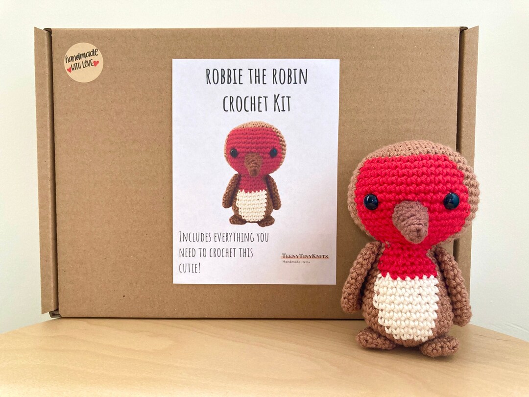 Robbie the Robin Crochet Kit: Amigurumi Animal DIY Craft - Etsy