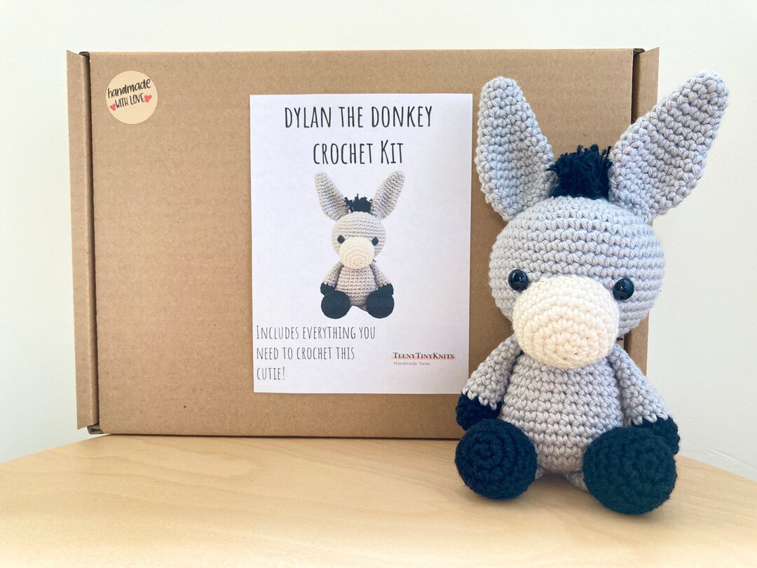 Dylan the Donkey Crochet Kit: Amigurumi Animal Christmas Toy - Etsy