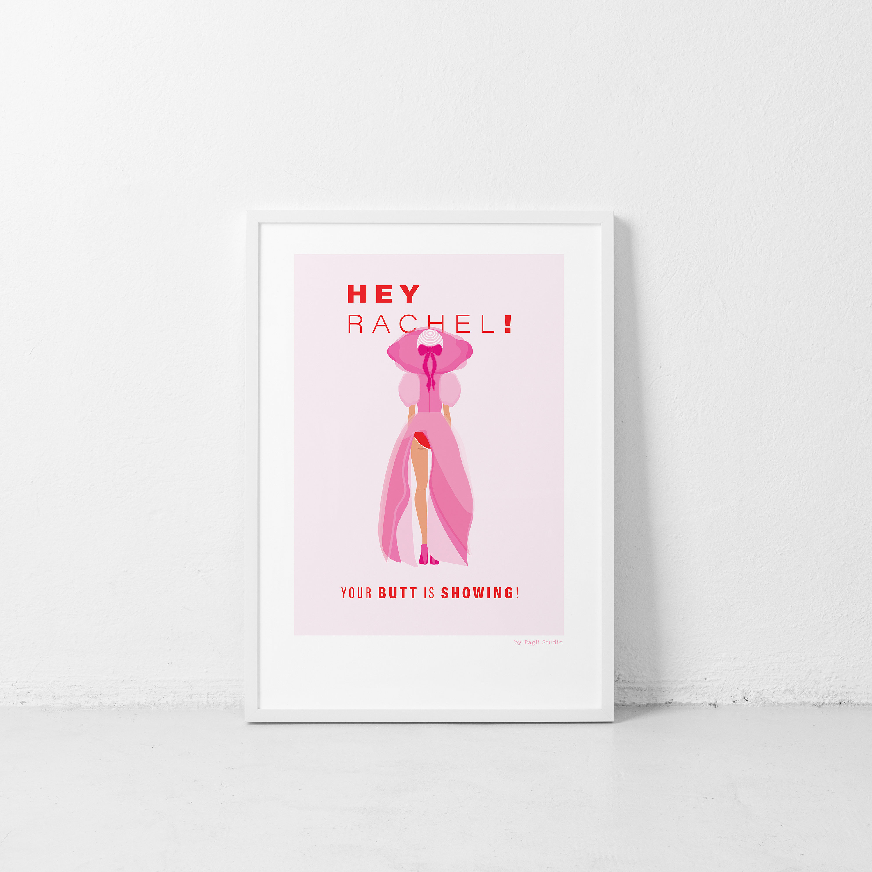 Hey Rachel Your butt is showing Friends TV Show Bubble | Etsy