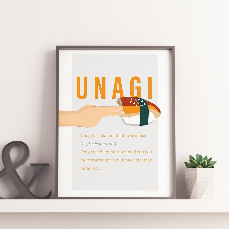 Unagi! Ross || Wall Art Printable Poster Print|| Friends TV Show "the ...