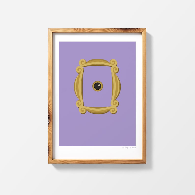 Friends' Purple Door Peephole || Golden Frame || Printable Wall Art ...