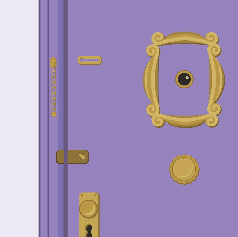 Purple Door, Friends TV Show's Apartment Printable Wall Art Poster ...