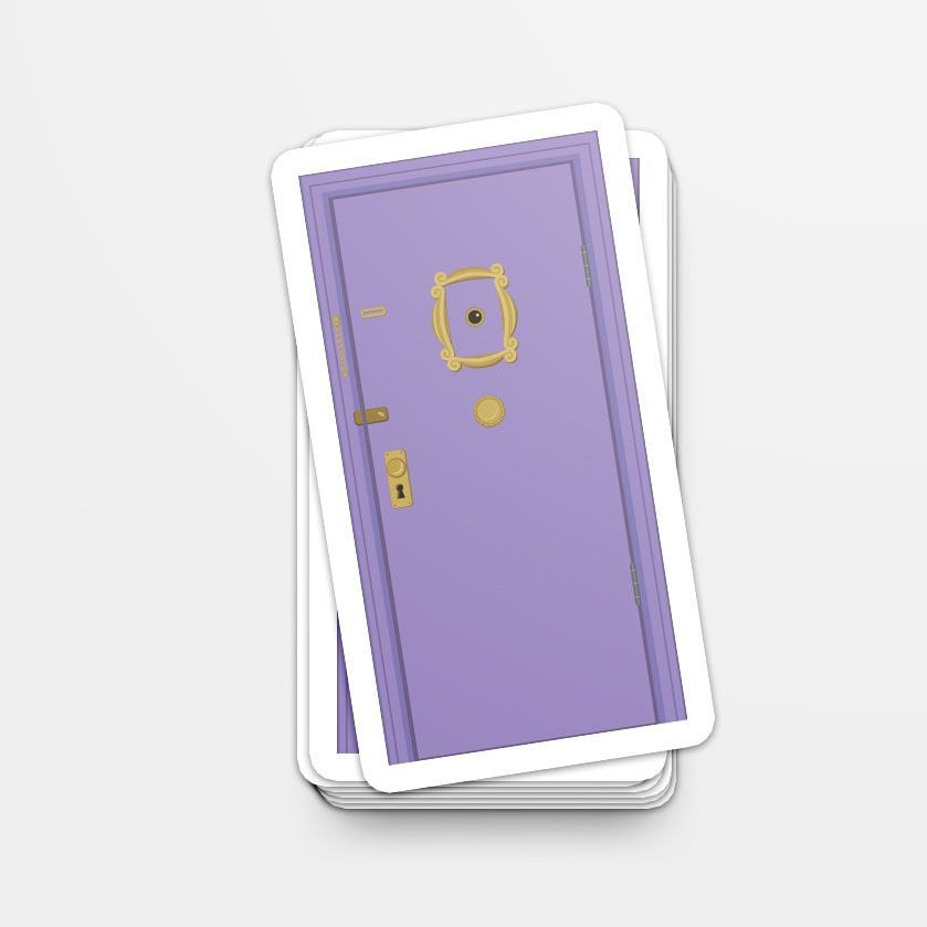Printable Stickers Friends Purple Door | for Planners, Iphone, Macbook ...