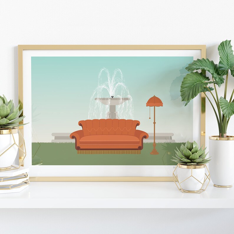 Intro Song Couch and Fountain || Friends TV Show || Printable Wall Art ...